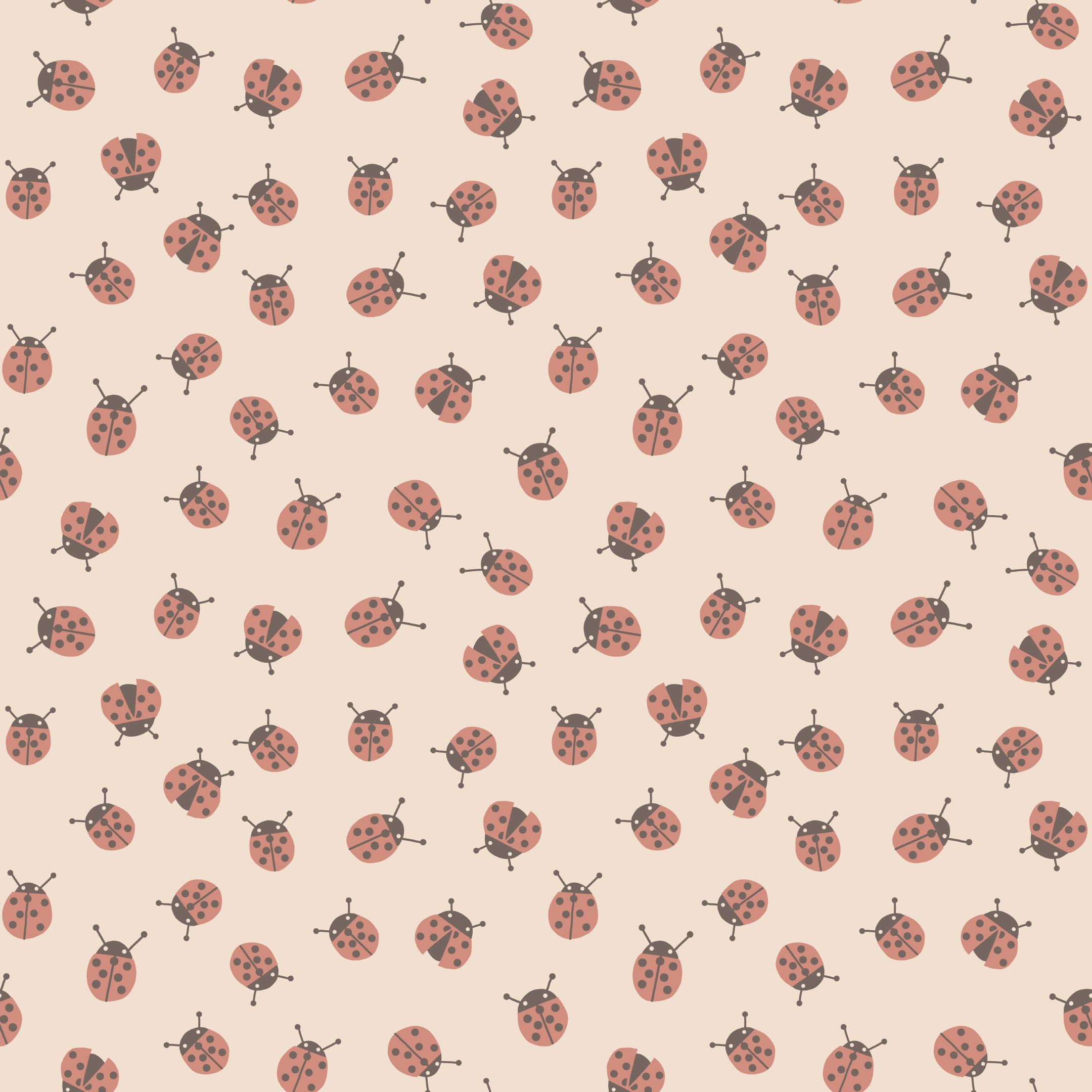 Ladybug - Beige Reveal Wallpaper - Hemmavid.se